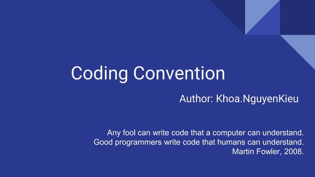 Coding convention | PPTX
