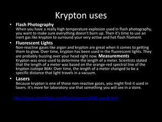 Krypton Uses