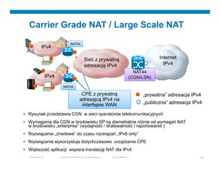 PLNOG 6: Krzysztof Mazepa - Rozwiązania operatorskie "Carrier Grade IPv6" | PDF