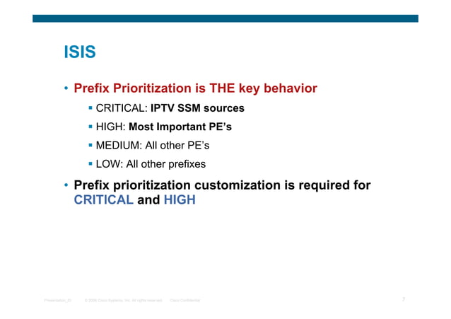 Krzysztof Mazepa - IOS XR - IP Fast Convergence | PPT | Free Download