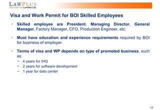 Discussion on New Work Permit Law of Thailand | PPT