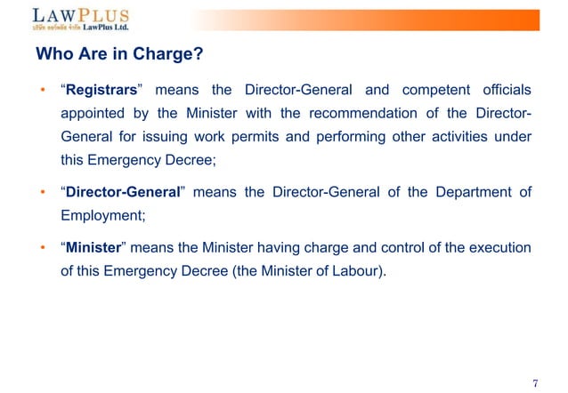 Discussion on New Work Permit Law of Thailand | PPTX | Business ...