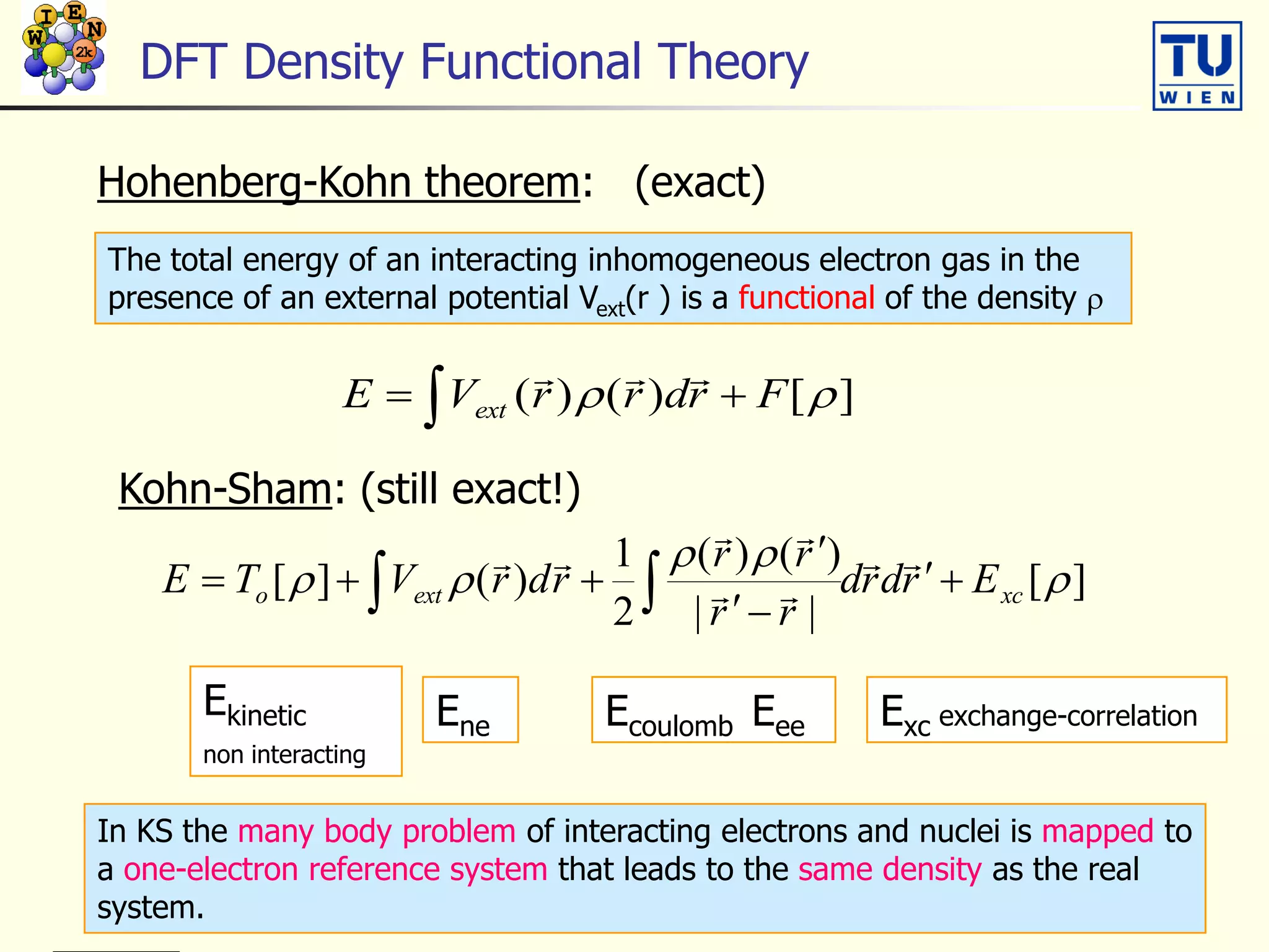 Density functional theory (DFT) and the concepts of the augmented-plane-wave plus local orbital ...
