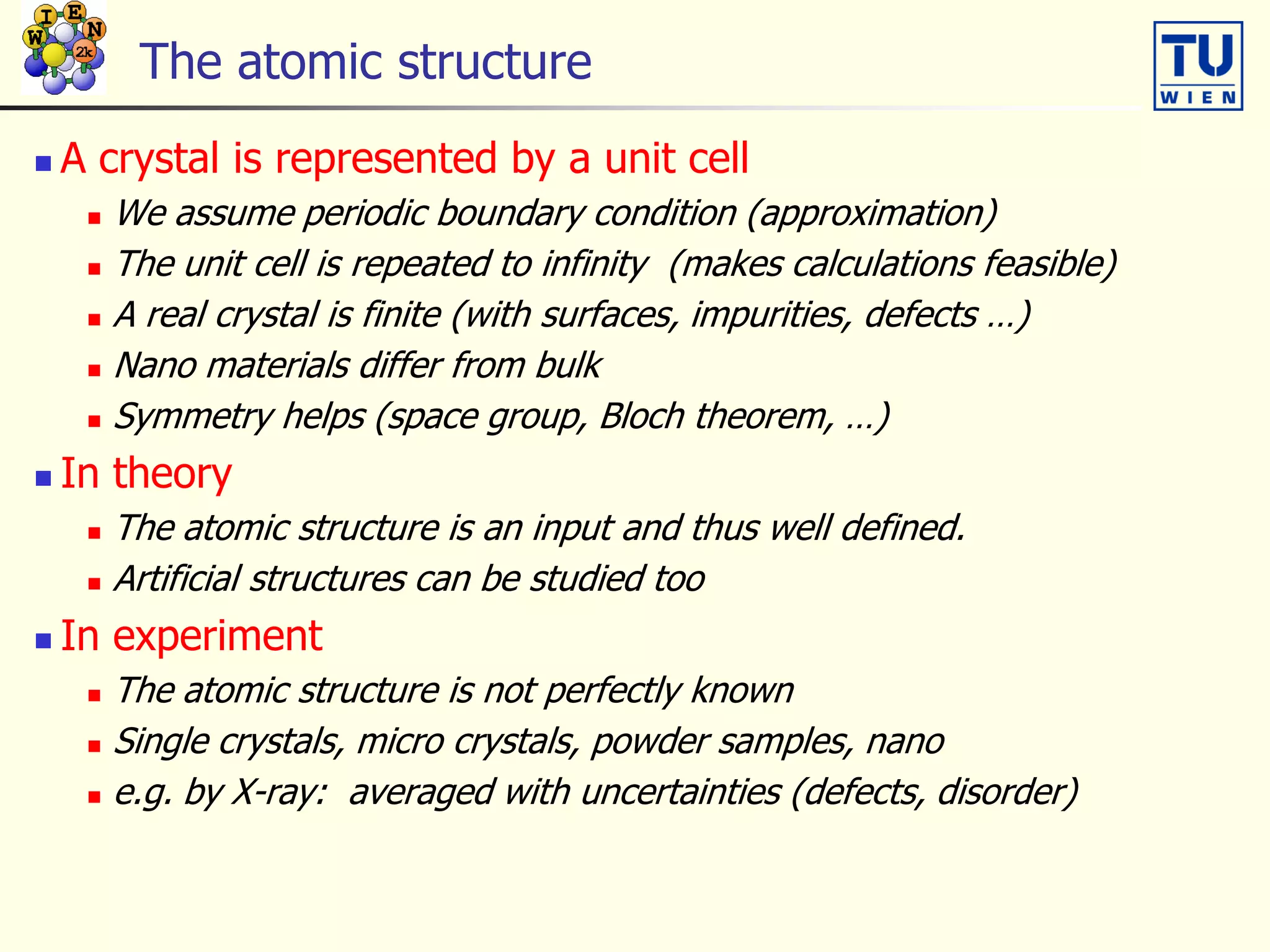 Density functional theory (DFT) and the concepts of the augmented-plane ...