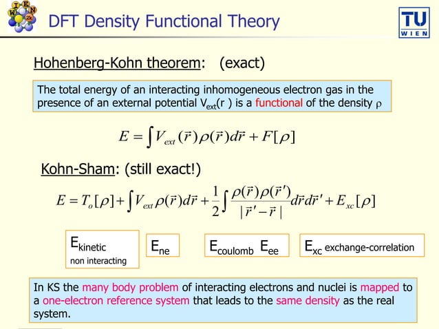 Density functional theory (DFT) and the concepts of the augmented-plane-wave plus local orbital ...