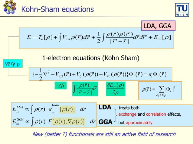 Density functional theory (DFT) and the concepts of the augmented-plane-wave plus local orbital ...