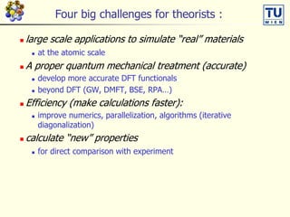 Density functional theory (DFT) and the concepts of the augmented-plane ...