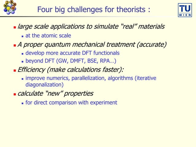 Density functional theory (DFT) and the concepts of the augmented-plane ...