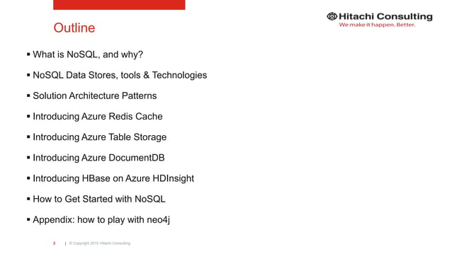 NoSQL with Microsoft Azure | PPT