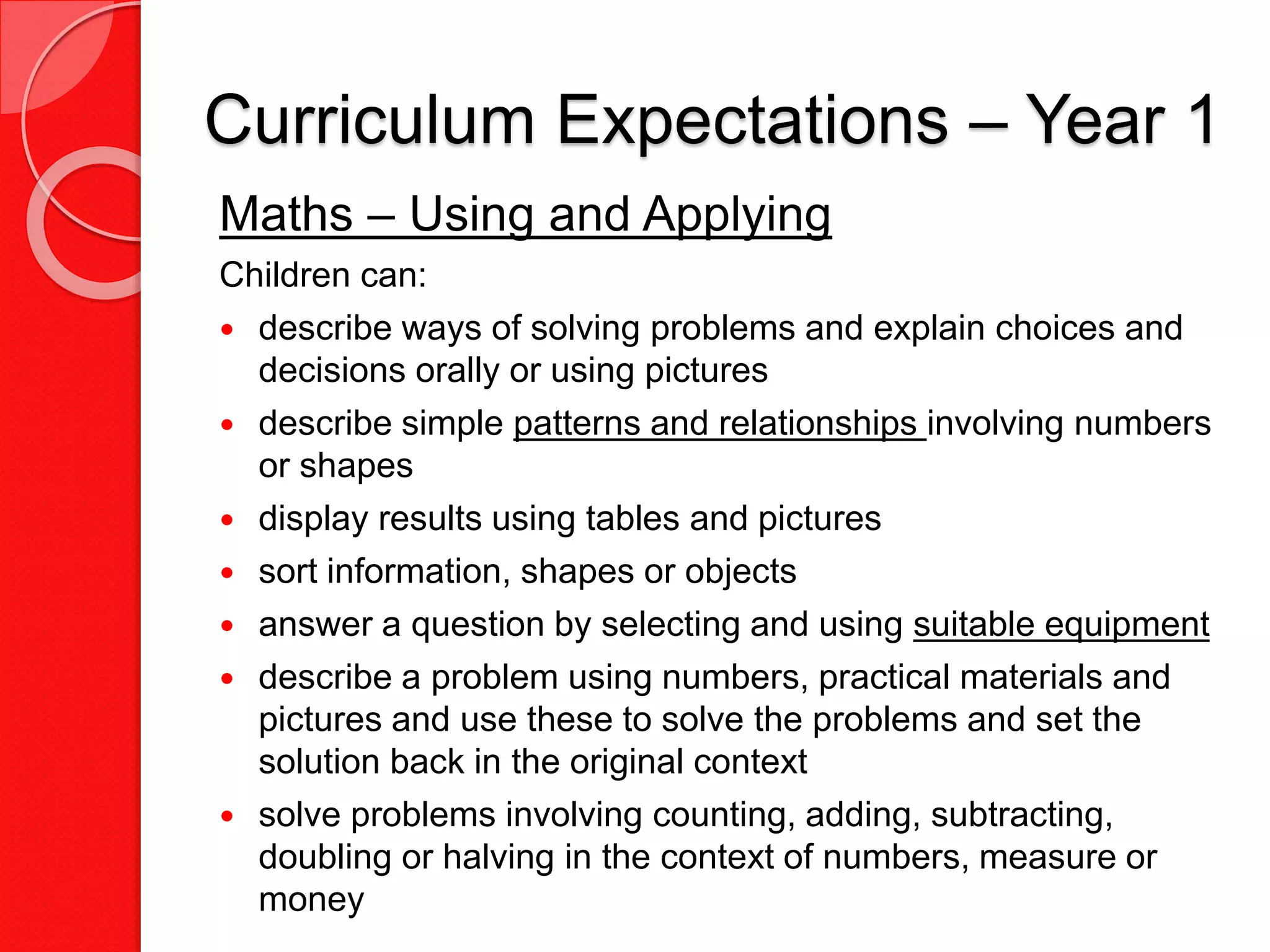 KS1 Curriculum Expectations | PPTX