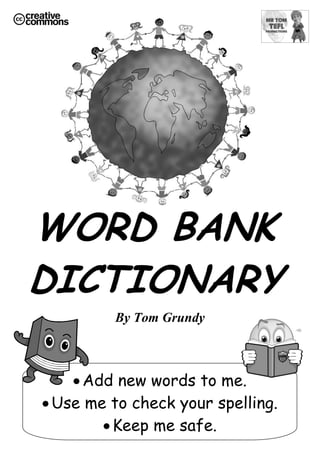 KS1 Word Bank Dictionary for primary schoolers | PDF