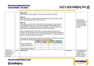 Anti-Bullying Week 2014: Lesson activities – guidance notes Key stage 2 ...