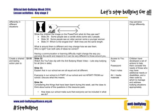 Anti-Bullying Week 2014: Lesson activities – guidance notes Key stage 2 ...