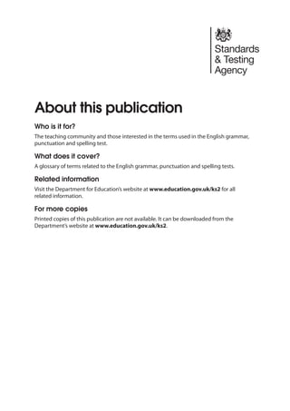 Ks2 Glossary of Terms | PDF