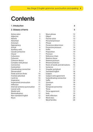 Ks2 Glossary of Terms | PDF