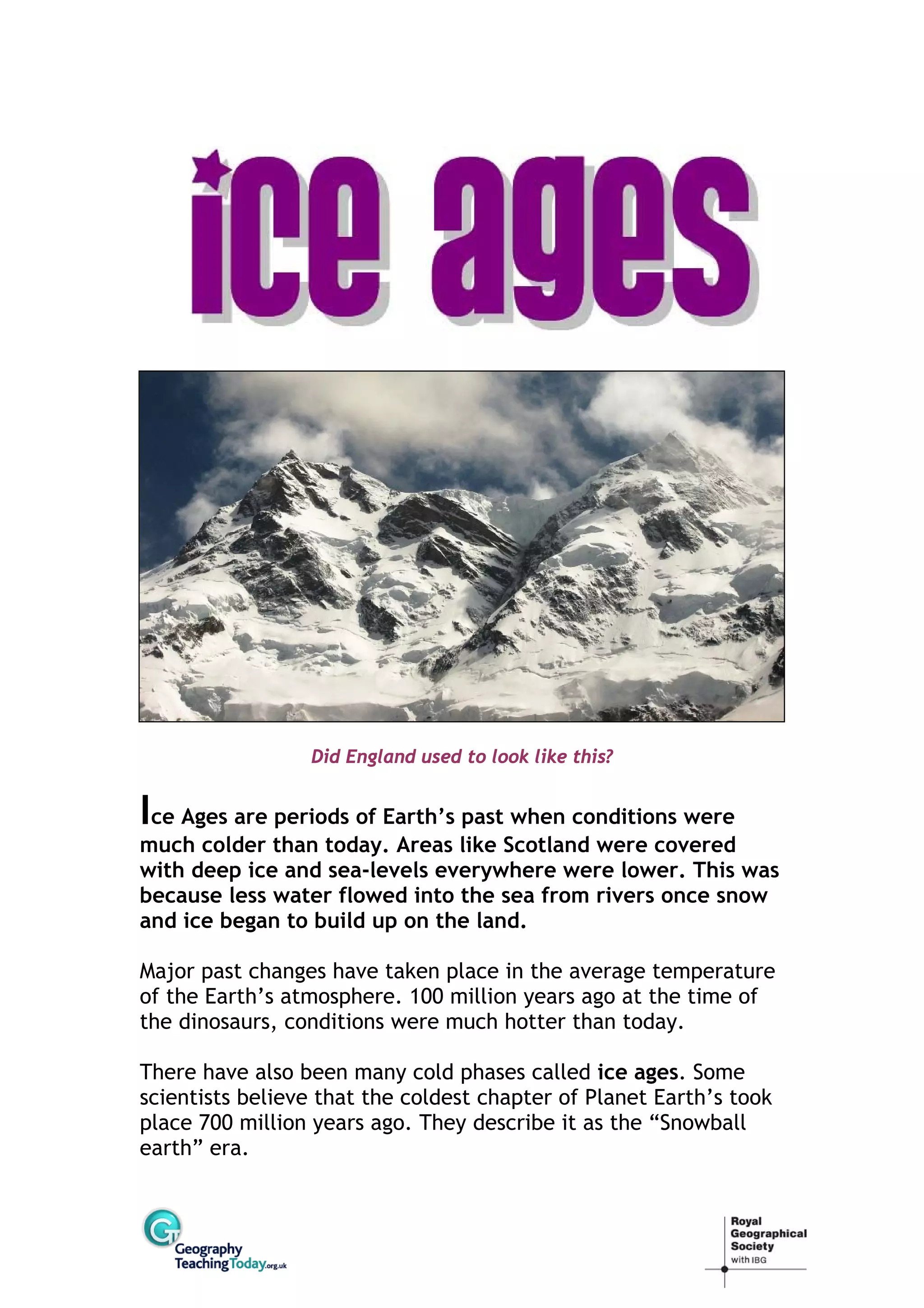 What are ice ages? | PDF