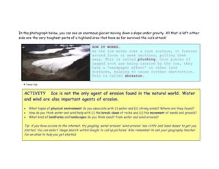 Glacial erosion and weathering | PDF