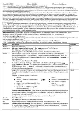 KS3 history lesson plans | DOCX