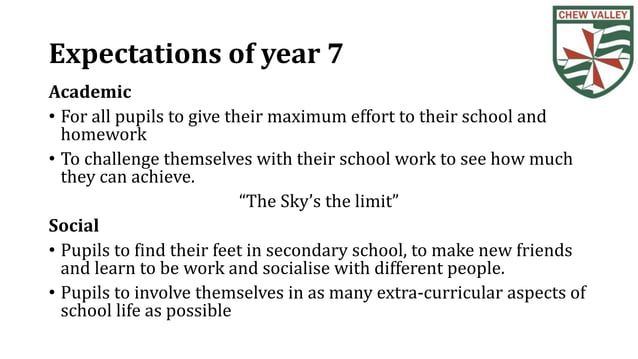 Year 7 Head of Year Presentation | PPTX