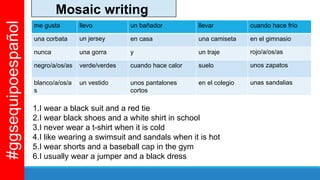 KS3 Spanish La ropa MARS EARS | PPTX