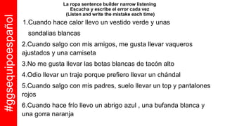 KS3 Spanish La ropa MARS EARS | PPTX
