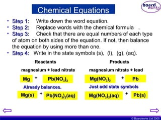 Ks4 quantitative chemistry (boardworks) | PPT