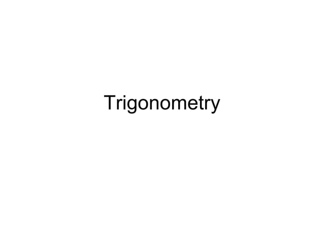 Ks5 trigonometry | PPT | Physics | Science
