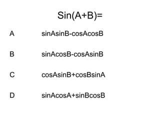 Ks5 trigonometry | PPT