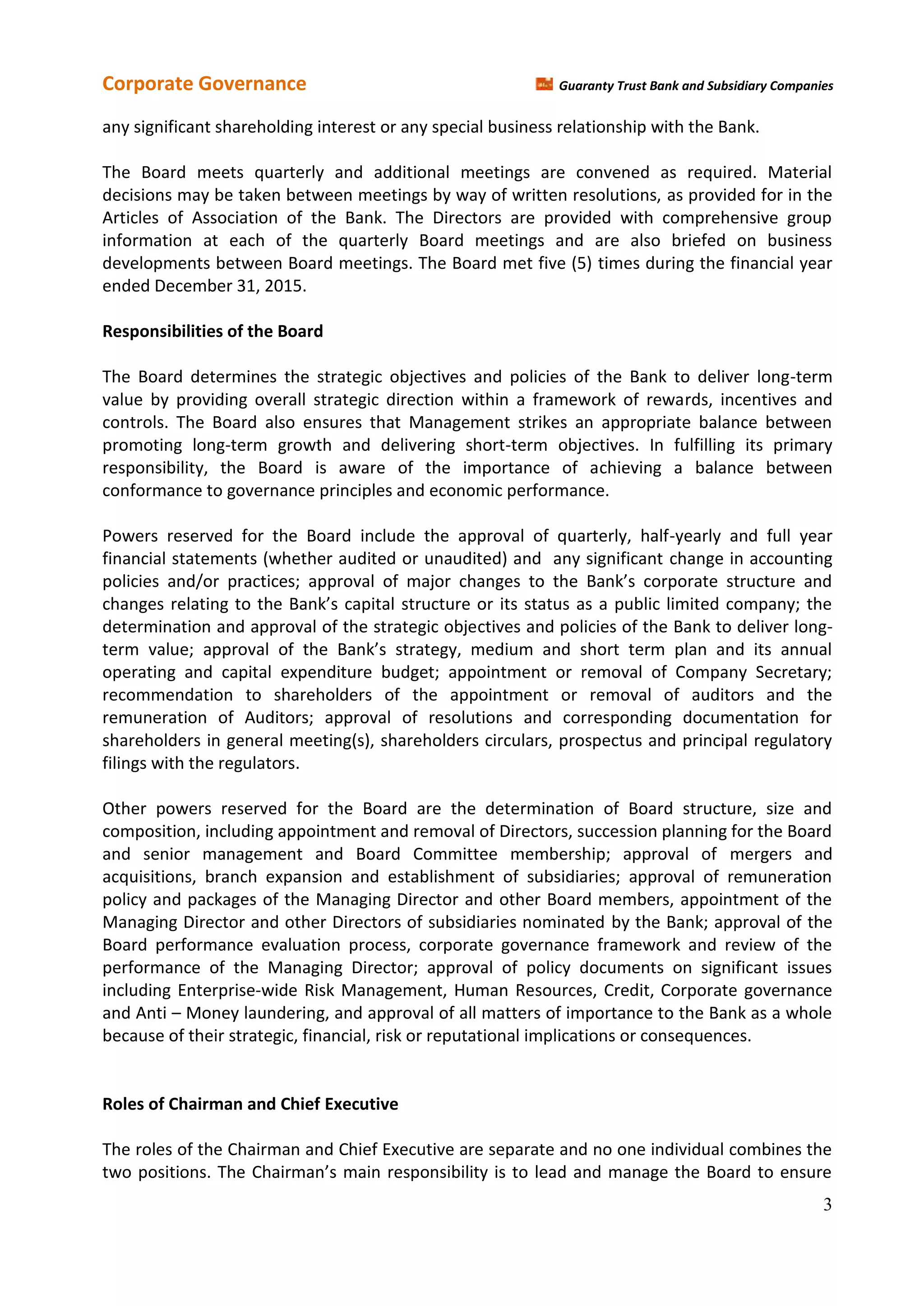 GTBank annual report 2015 | PDF