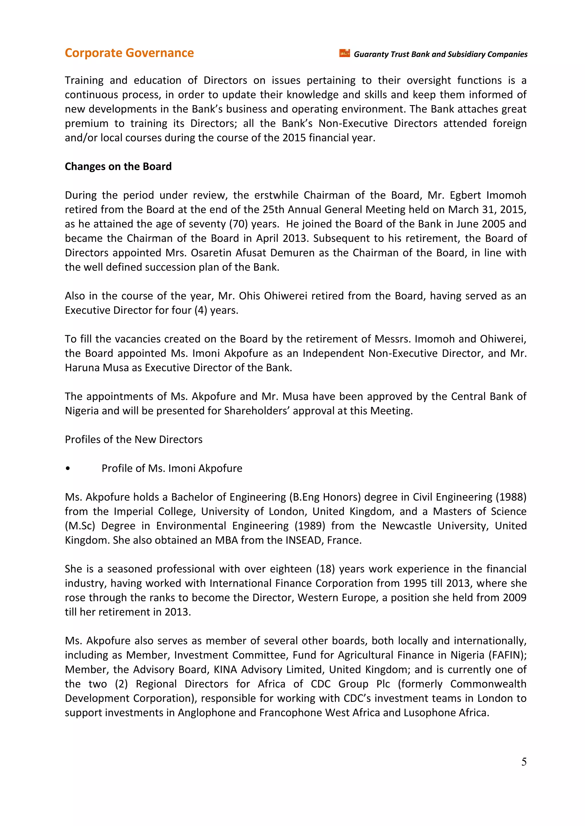 GTBank annual report 2015 | PDF