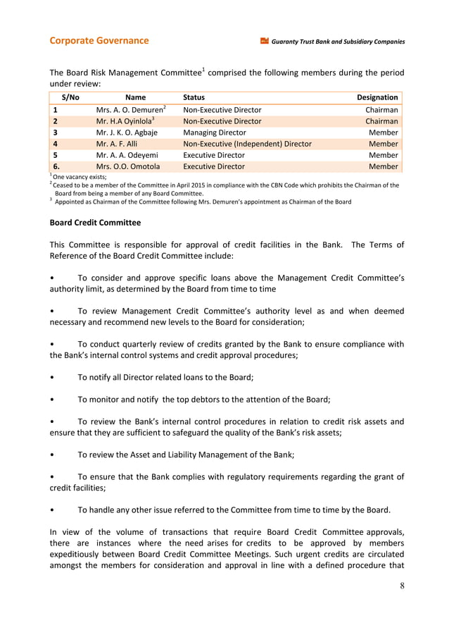 GTBank annual report 2015 | PDF