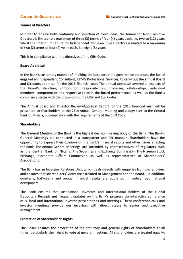 GTBank annual report 2015 | PDF