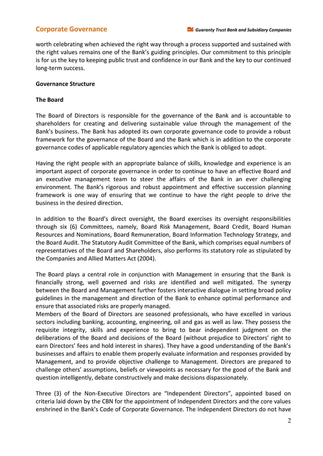 GTBank annual report 2015 | PDF