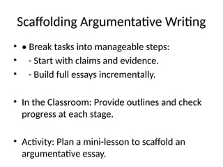 Argumentative Writing Training for HS ELA | PPTX