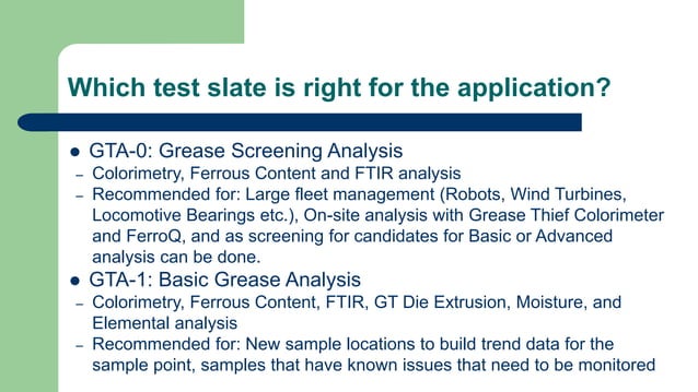 Grease Analysis Blitz for Saudi Arabia; Sampling and Analysis | PPT