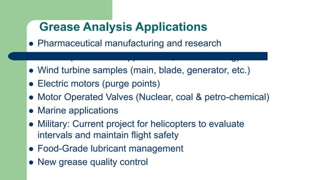 Basics of Grease Sampling: Grease Thief Goes to KSA | PPTX