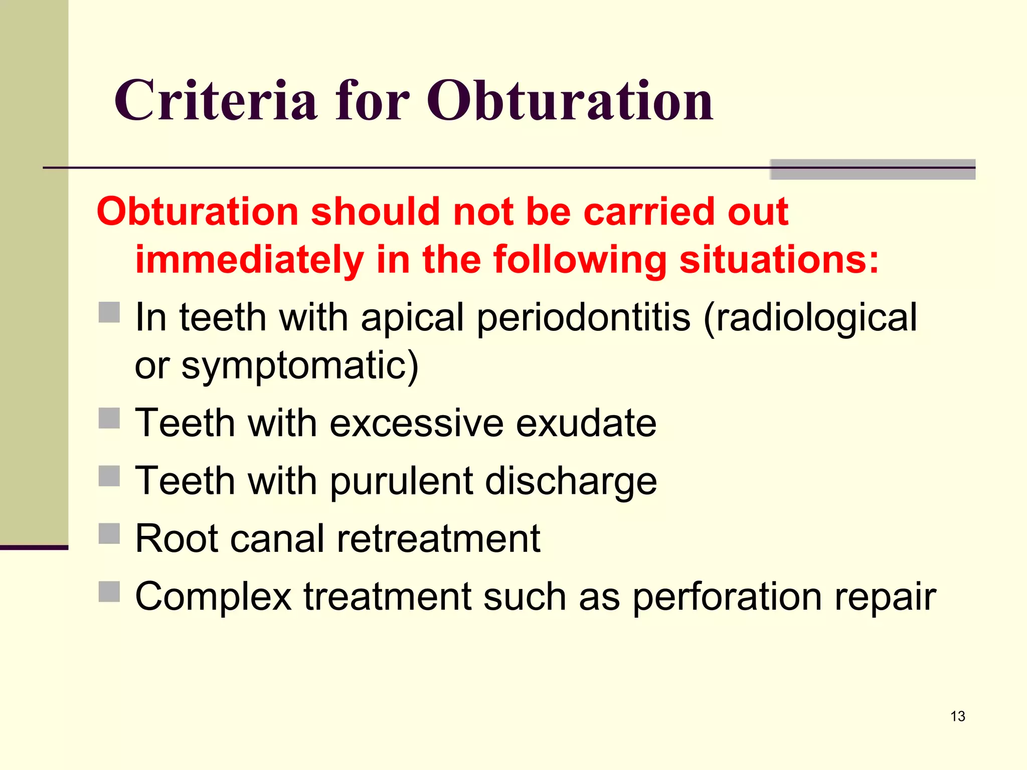 Obturation | PPT