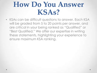 KSAs and Assessments | PPT