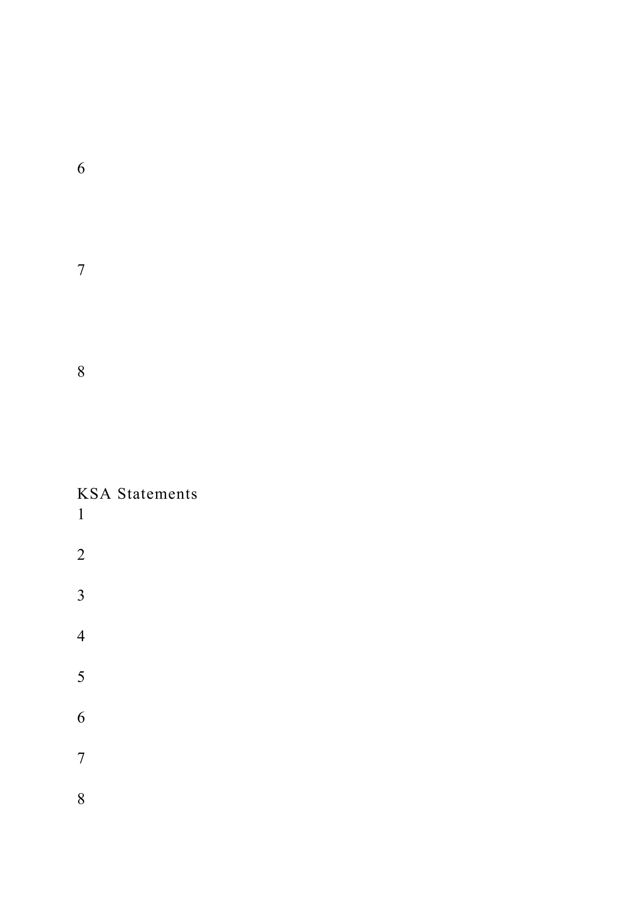 KSA Statements Human Resource ReceptionistStudent Name.docx