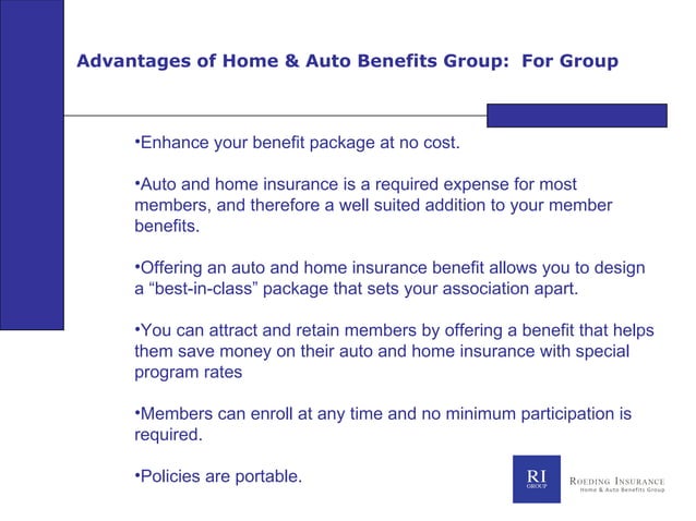 Home and Auto Benefits Group | PPT