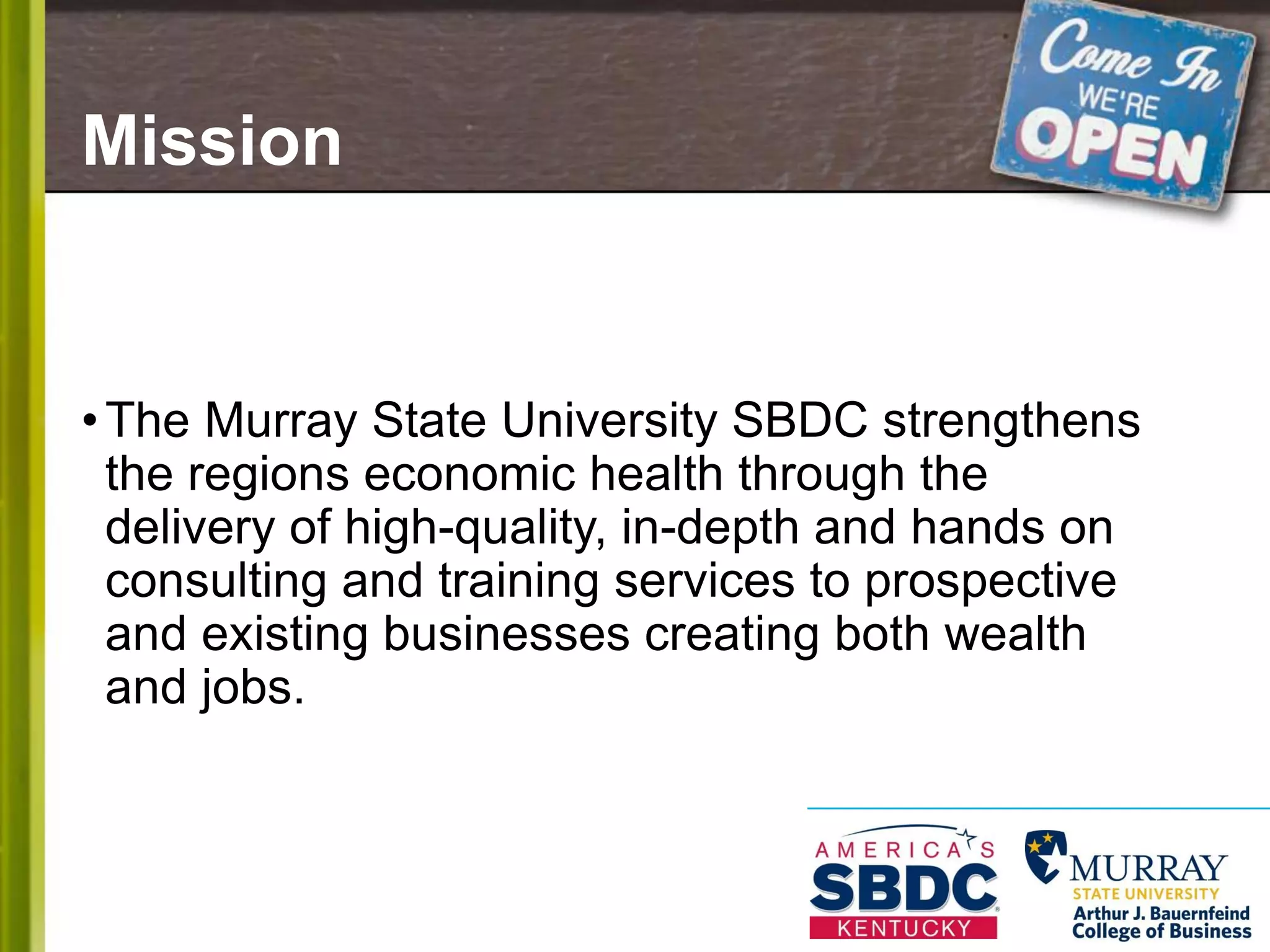 Kentucky SBDC Presentation | PDF