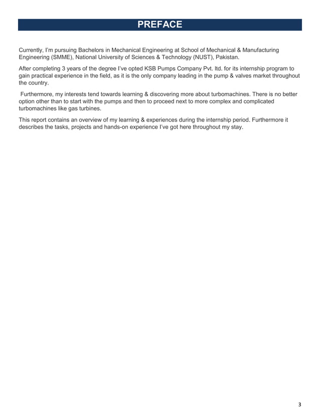 Ksb internship report | PDF