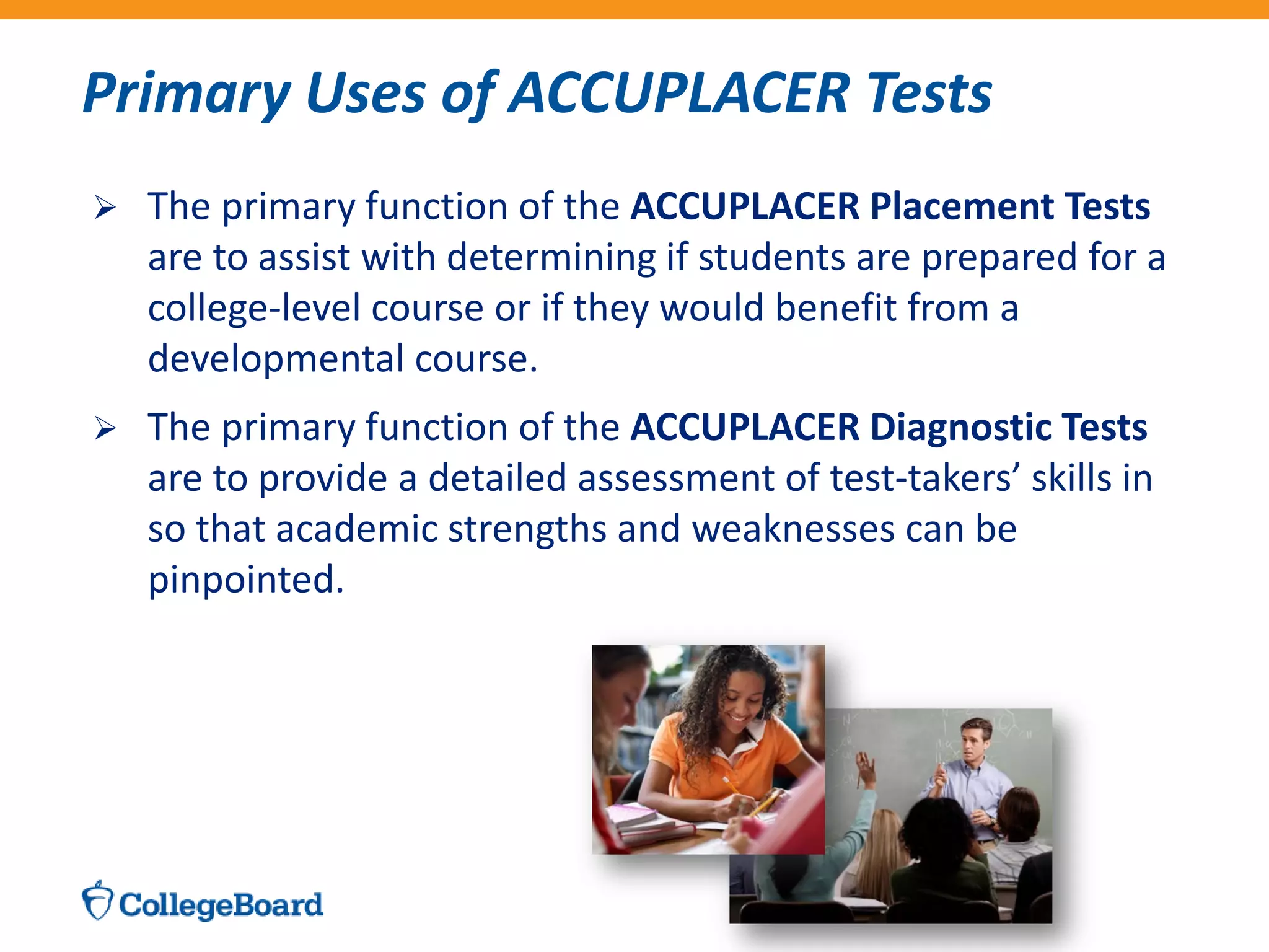 Accuplacer Overview | PDF