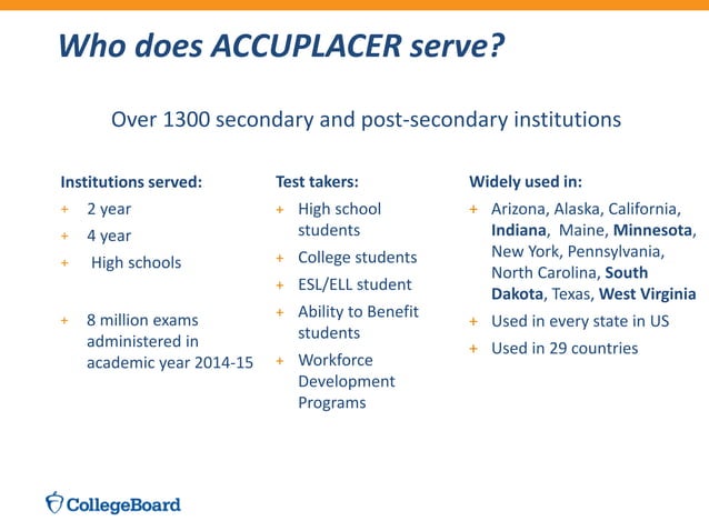 Accuplacer Overview | PPT