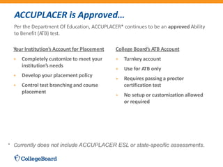 Accuplacer Overview | PPT