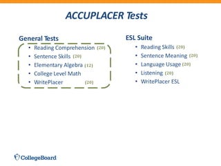 Accuplacer Overview | PPT