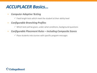 Accuplacer Overview | PPTX