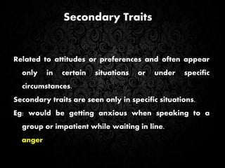 Trait theories - thiyagusuri | PDF