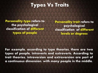 Trait theories - thiyagusuri | PPT