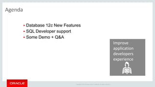 Oracle Database 12c Feature Support in Oracle SQL Developer | PPT